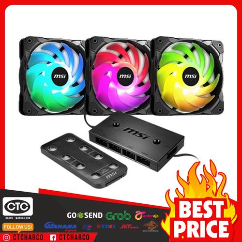 Promo FAN CASE MSI RAINBOW FAN PACK 3 x 120MM FAN RGB Cicil 0% 3x ...