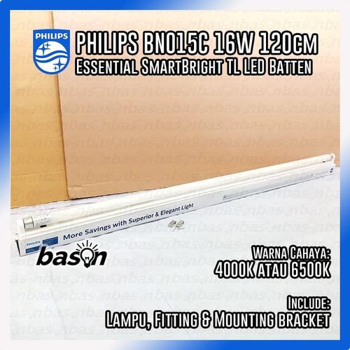 Promo PHILIPS BN015C 16W 1 x TLED 120cm - LED Tube Batten - Netral ...