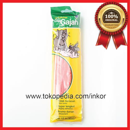Jual CAP GAJAH LEM LALAT STICK TIDAK BERACUN SUPER LENGKET DURIAN 12PCS ...
