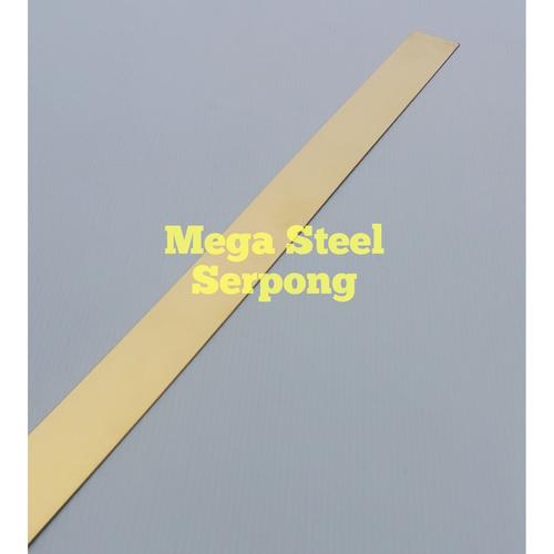 Jual Plat Strip Plank Plint Gold Mirror Stainless Steel Uk. 10 cm x 122 ...