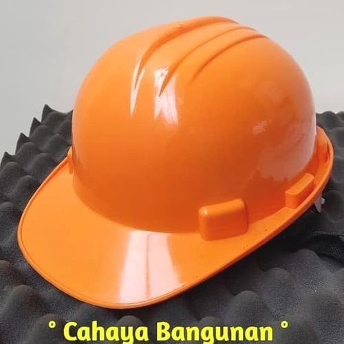 Jual Topi HELM Tukang Proyek Orange Oren Kerja Bangunan Safety SNI ...