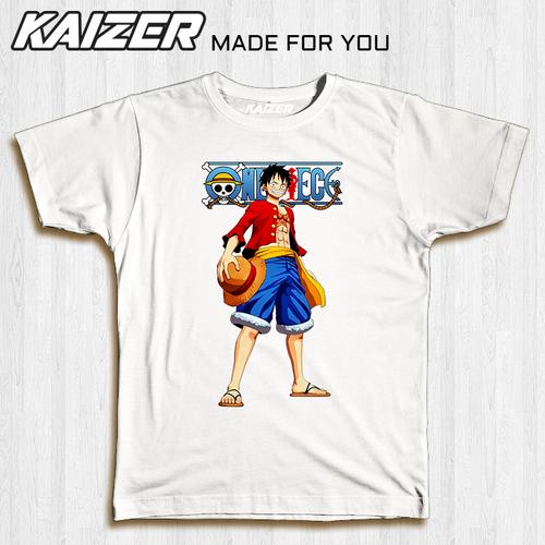 Jual KAIZER TD-0202 Kaos One Piece Strawhat Luffy Standing - Anime ...