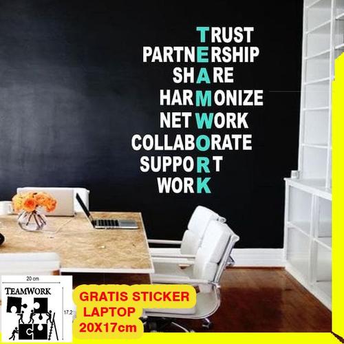 Jual Stiker Unik Dinding Kantor Rumah Kaca Office Wall Sticker Teamwork ...