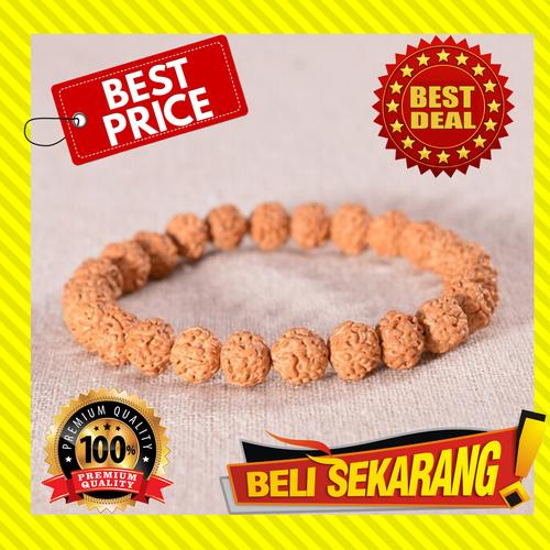 Promo GELANG BIJI JENITRI GENITRI RUDRAKSHA KAYU PREMIUM ASLI BODHI ORI ...