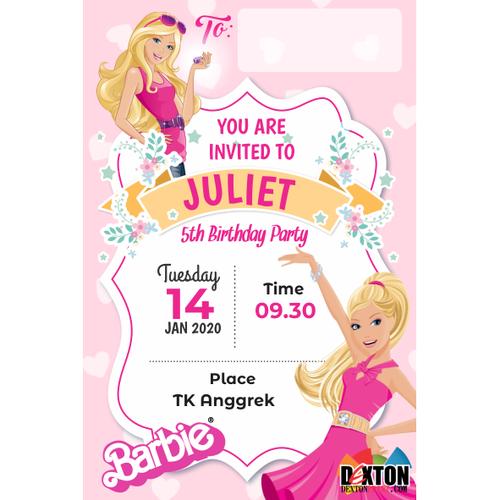 Jual Kartu Undangan Ultah Ulang tahun CUSTOM - Barbie - Jakarta Selatan ...