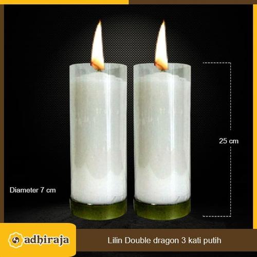 Jual Lilin Putih Polos Serbaguna Pilar 3 Kati Kin Double Dragon ...