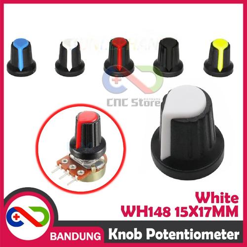 Jual KNOB POTENTIOMETER POTENSIOMETER ROTARY WH148 15X17MM WHITE - Kota ...