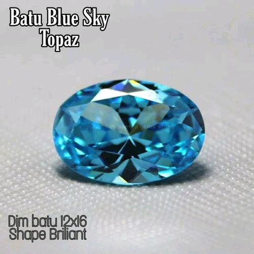 Jual BATU PERMATA BLUE TOPAZ SKY CUTTING BIG SIZE - Kota Bogor - POETRA ...