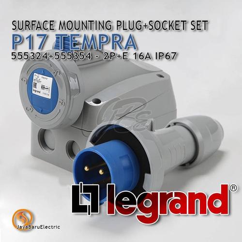 Jual Legrand Paket 1 Set Plug Surface Mounting Socket 2P+E / 3 Pin 16A ...