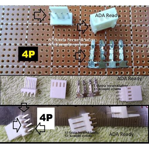 Jual Molex 4 P Terminal Socket 4p Konektor 4 pin soket molek 2510 2510F ...