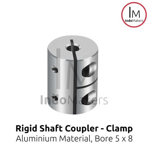 Jual Rigid Shaft Coupling Coupler Clamp Type D20 L25 Bore 5x8 - Kota ...