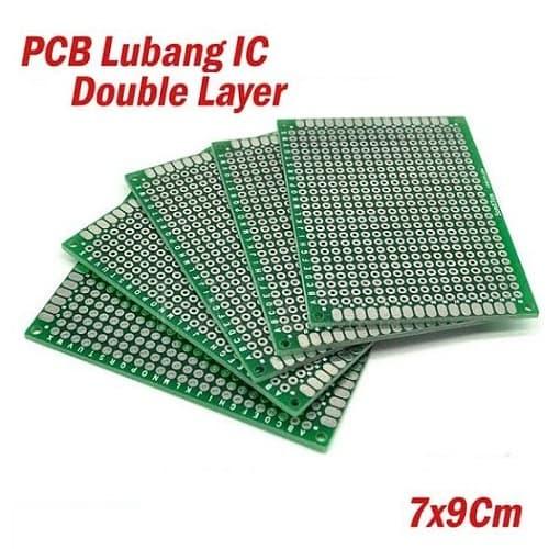 Jual PCB Lubang 7x9cm Double Layer Fiber Matrix Circuit Board Dua Sisi ...