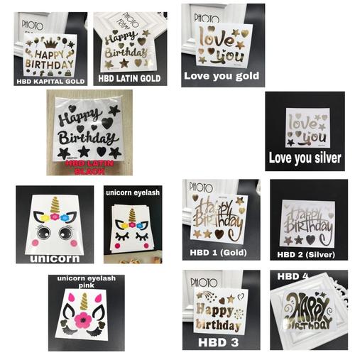 Jual Stiker Balon PVC / Balloon Sticker Tulisan Happy Birthday / Love ...