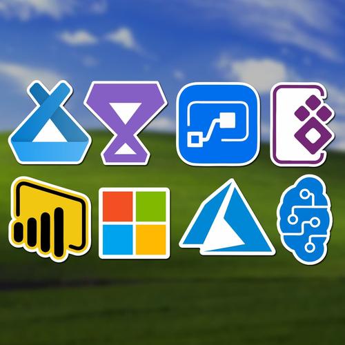 Jual Stiker / Sticker Set Microsoft untuk Laptop, Mobil, Koper, dll ...