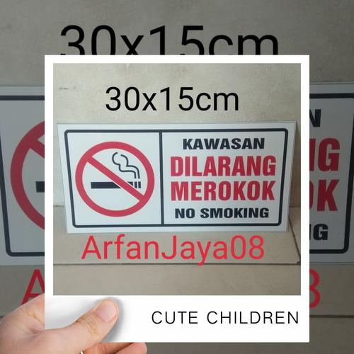 Jual Stiker/sticker/label K3 DI LARANG MEROKOK. NO SMOKING AREA ...