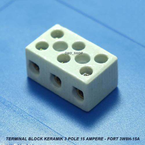 Jual Terminal Block Keramik 3 Pole 15 Ampere - FORT 3W8H-15A - Jakarta ...