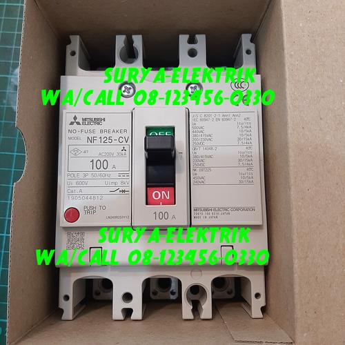 Jual BREAKER MCCB NFB 3P Mitsubishi NF125 CW NF125CV NF125 CV 100A 100 A - Jakarta Pusat - SURYA ...