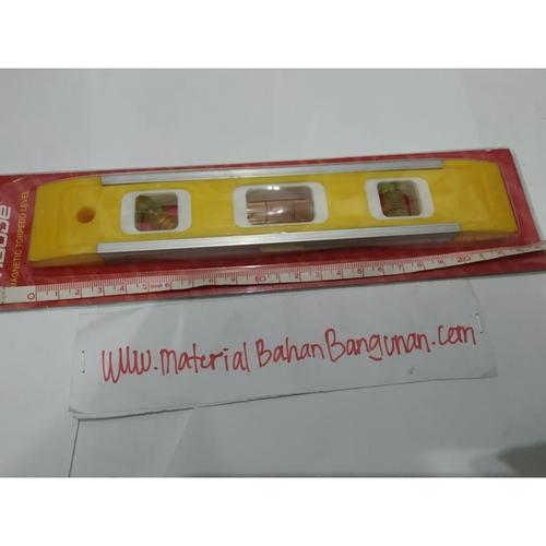 Jual Alat Ukur Kerataan Bidang 23 cm Kuning Laveling Waterpas Magnit ...