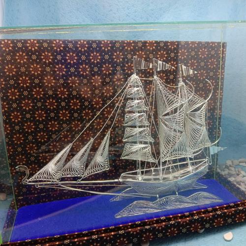 Jual Miniatur Kapal Phinisi Perak Kotagede 25cm Silver Plated - Kota ...