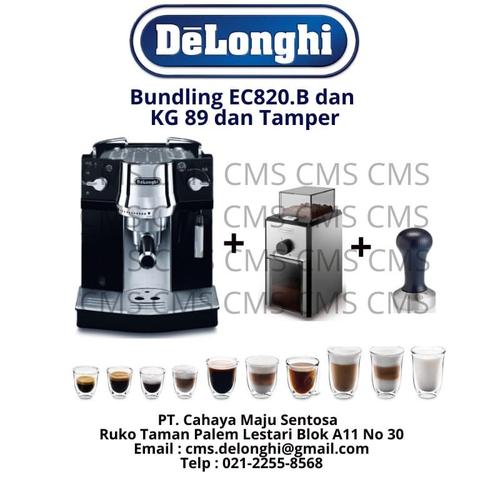 Jual Bundling DeLonghi Mesin Kopi EC820.B + Grinder Kopi KG 89 + Tamper - Kab. Tangerang ...