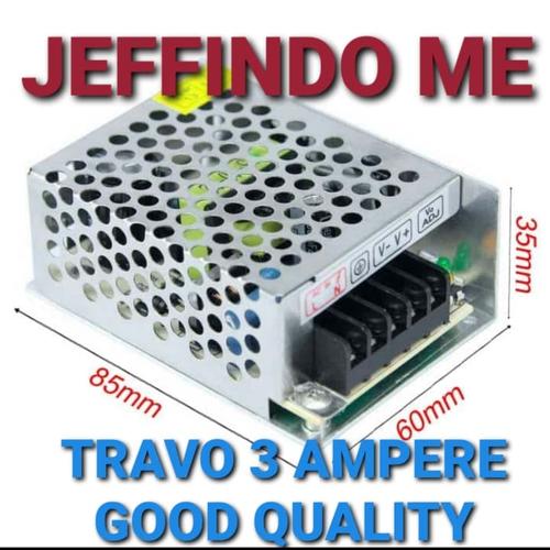 Jual POWER SUPLY TRAVO 3A 3 A ADAPTOR 3 AMPERE 12 V INDOOR 36W ...