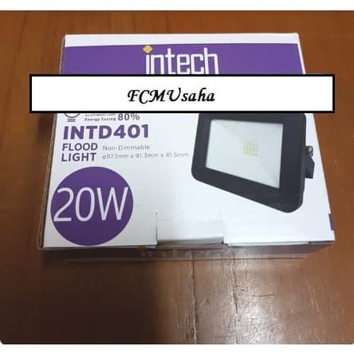 Jual Lampu INTECH flood Light SMD 20W Kuning / Warm White Sorot Tembak ...