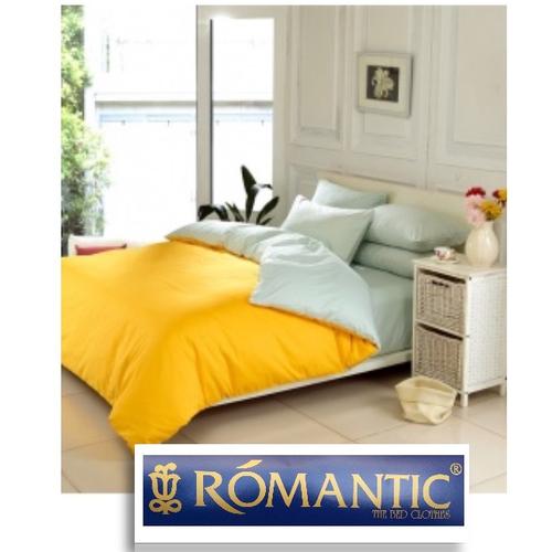 Jual Two Tone ROMANTIC Bedcover Sprei 180 200x20 Kuning abu Katun Jepang - 180x200 - Kota ...