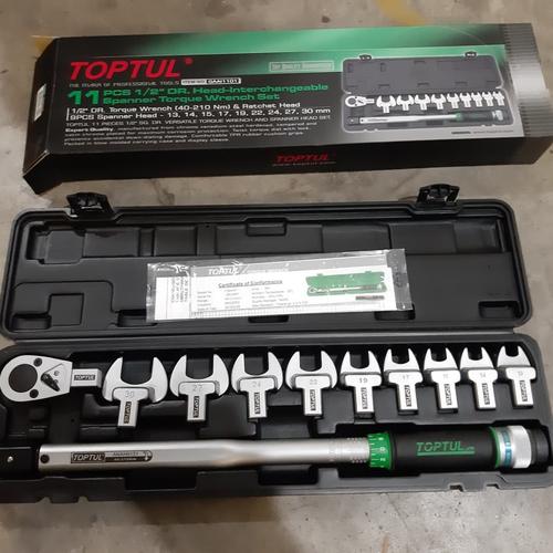 Jual Spanner Torque Wrench Set . 11pc DR 1/2" GAAI1101 TOPTUL - Kota ...