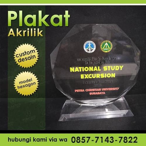Jual Plakat Akrilik Model Hexagon | Print UV atau Grafier | Custom ...