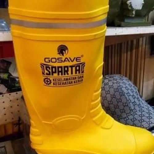 Jual Sepatu Booth Safety Rubber Steel Toe - Sepatu Proyek Kuning Safety ...