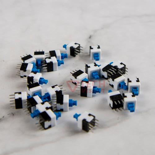 Jual Saklar Tekan Push Button 8x8 6Pin DPDT Self-Locking Switch OnOff ...