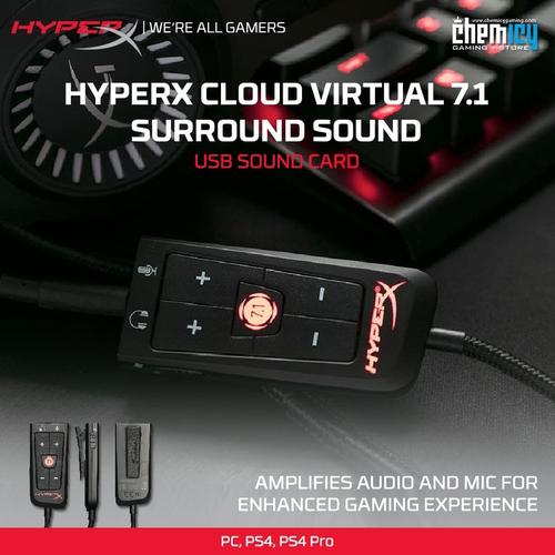 Jual HyperX Cloud II USB Sound card / Soundcard 7.1 Virtual Suround ...