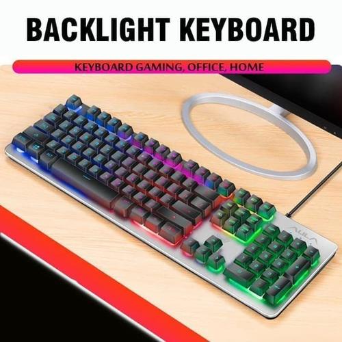 Jual Keyboard Gaming Office Nyala BackLight RGB Membrane AULA 2056 ...