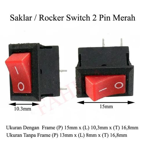 Jual Saklar Rocker Switch 2pin On Off Kecil Merah - Kab. Bogor ...