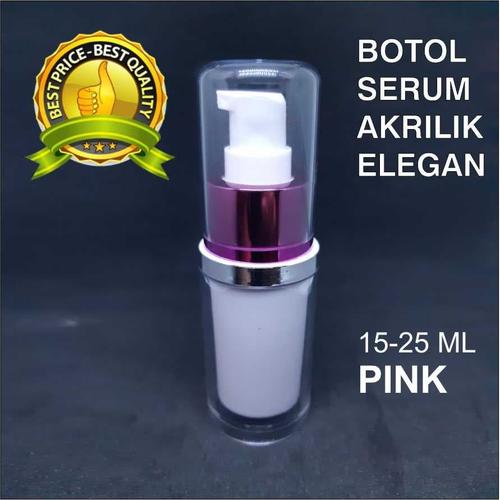 Jual serum botol acrylic (botol pump serum) elegant 20 ml. pink - Kota ...