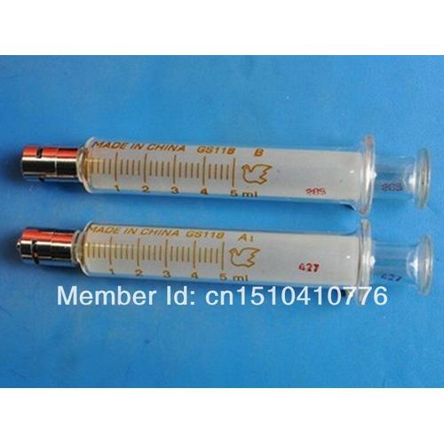 Jual 10ml Glass Syringe Luer Lock Head Glass Injector Glass Sampler ...