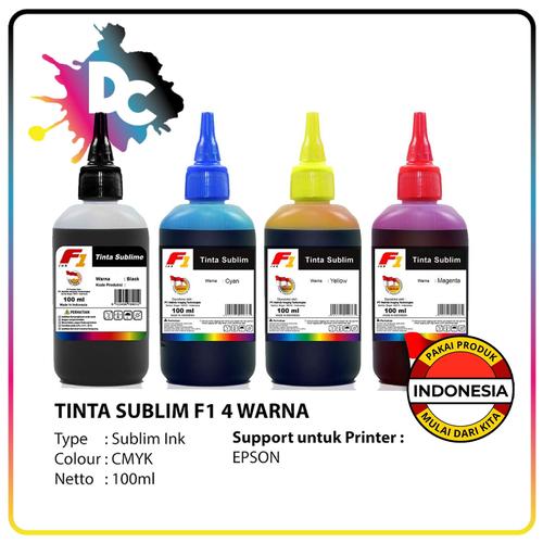 Jual Tinta Sublim F1 Ink for Printer Epson T dan L Series Magenta 100 ...