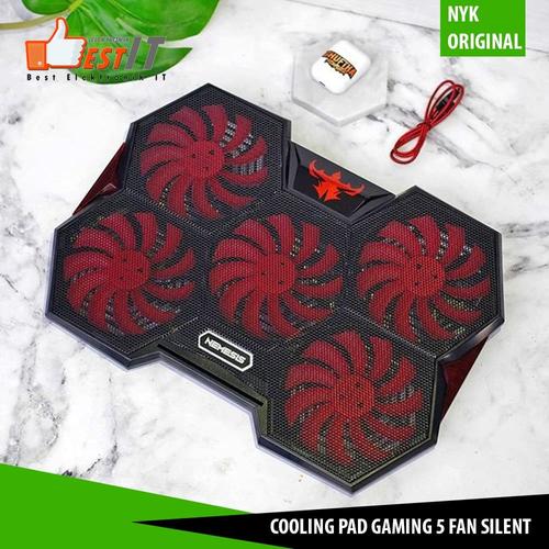 Jual Cooling Pad Gaming Cooler 5 Fan Cooling NYK X2 Alien - Jakarta ...