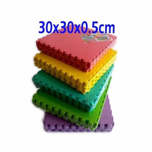Jual Alas bermain matras puzzle evamat 30x30x0.5cm - Coklat / Krem ...