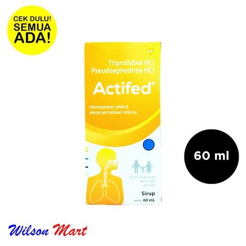 Jual ACTIFED KUNING OBAT PILEK ALERGI PERNAFASAN HIDUNG SIRUP 60 ML ...