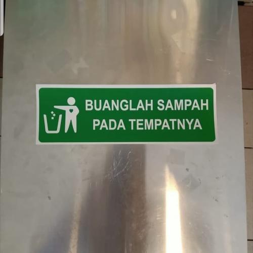 Jual STICKER K3 RAMBU SAFETY JAGALAH KEBERSIHAN IJO UK 10X30CM ...