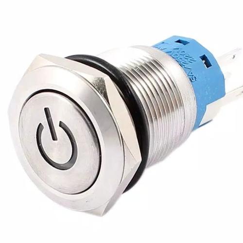 Jual switch saklar push buttom push on led 12v 16mm klakson momentary ...