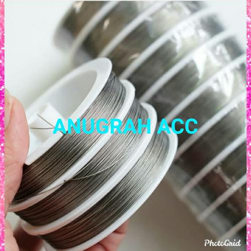 Jual BAHAN TALI GELANG . SENAR KAWAT LENTUR / STRING CABLE - silver 0. ...