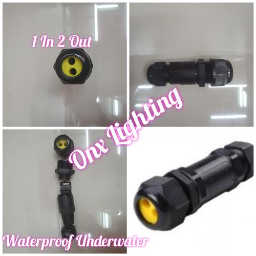Jual IP Connector IP68 IP 68 Sambungan Kabel Waterproof - 1 Input 2 ...