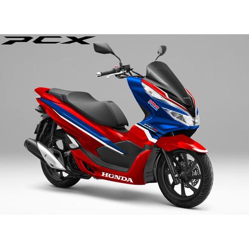 Jual Decal stiker HONDA PCX 150 RED HRC RR-R SP TIDAK FULL MOTOBLAST ...