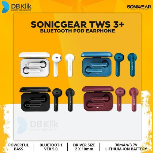 Jual Earphone SonicGear Earpump TWS3+ Bluetooth 5.0 - Earpump TWS 3 Plus - Putih - Jakarta Pusat ...