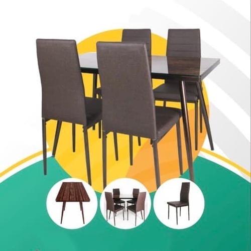 Jual 1 set meja makan kaca kaki besi + 4 kursi makan Importa safira ...