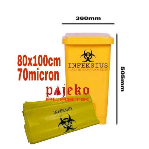 Jual Kantong Plastik Sampah Infeksius Kuning 80 x 100 tebal +-60 micron ...