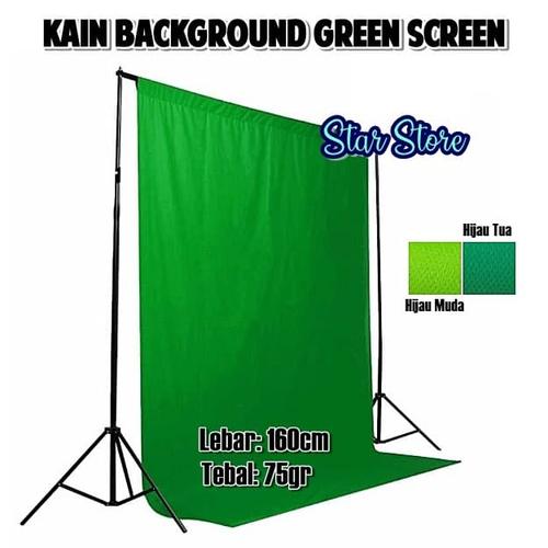 Jual Kain Background Green Screen / Chroma Key Backdrop / Spunbond 75gr ...