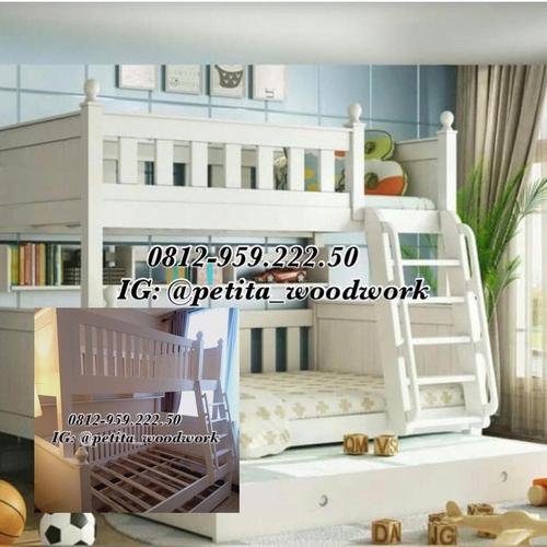 Jual Ranjang Susun Anak Dengan Tangga - Children Bunk Bed with Ladder ...
